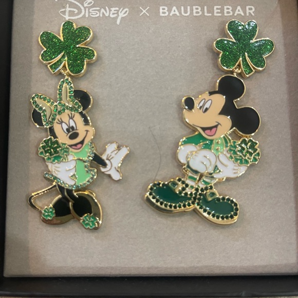 Disney | Jewelry | Disney Mickey And Minnie Mouse Shamrock St Patricks ...